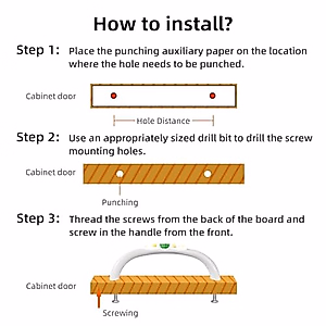 Pull Handle Fence Handle Long Cabinet Handles for Interior, Closet, Drawer, Outdoor, Garage, Colorful Fruit
