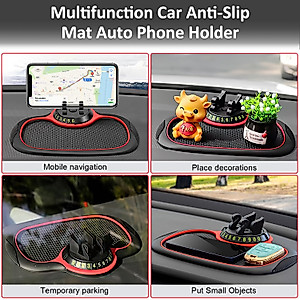 Rednow Portable Electronic Device Mount, Car Phone Holder with Honeycomb Mat, Universal Compatibility, Rotatable, 1 PC