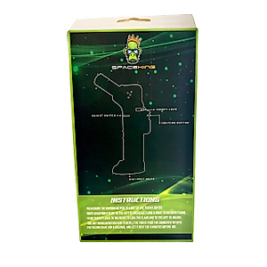 Space King powerful single jet angled flame torch lighter - Smooth Finish - Premium Quality - Adjustable Flame & Lock Function - Perfect for Kitchen, BBQ, Outdoors, Travel, Garage, and more (Black)