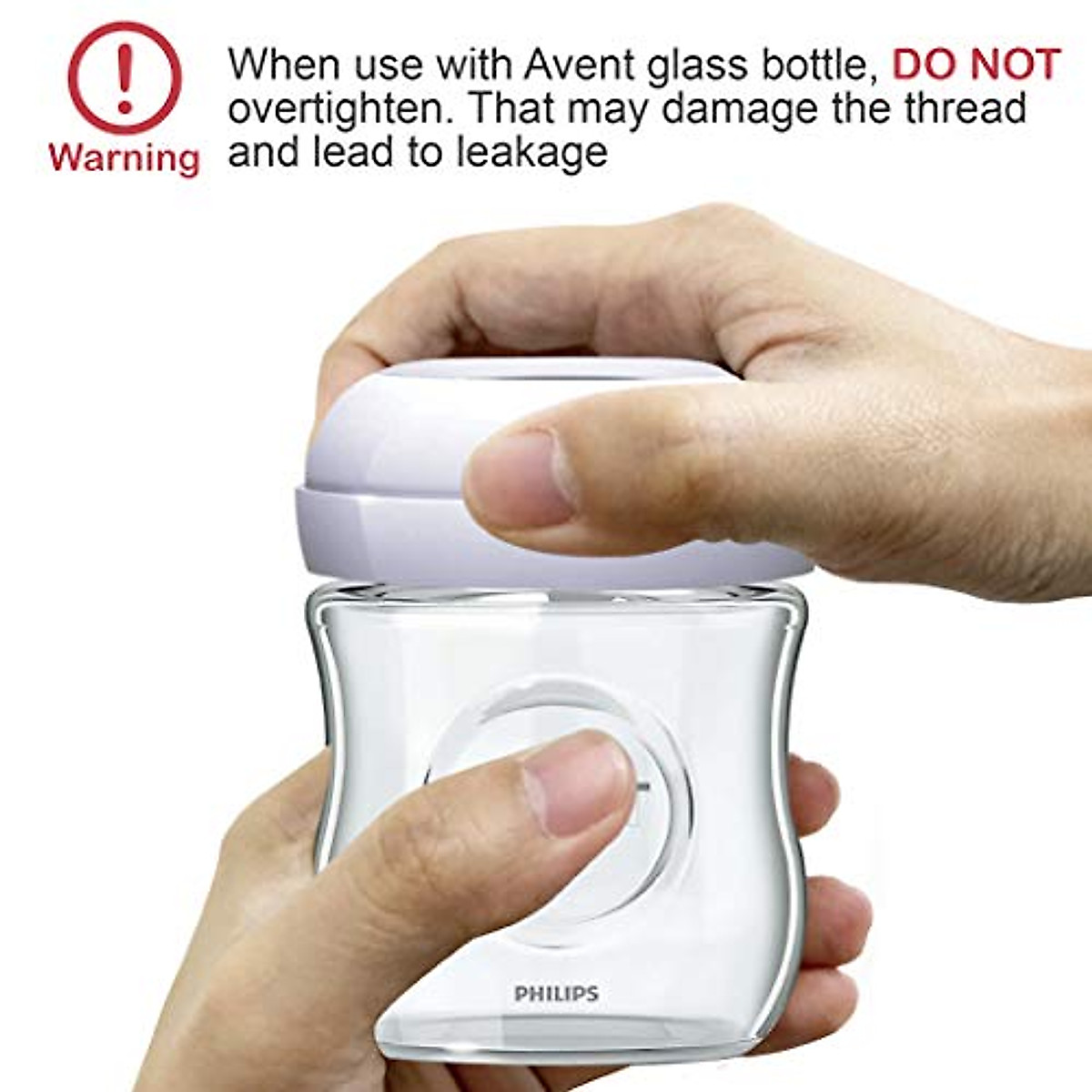 Replacement Screw Ring Compatible with Philips Avent Natural Bottles, Avent PP Bottles or Natural Glass Bottles; Not for AntiColi Nipple, Made by Maymom; Replace Avent Natural Screw Ring Collar