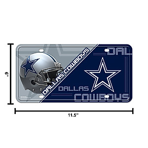 Rico Industries NFL Dallas Cowboys Unisex Dallas Cowboys License Plate Metaldallas Cowboys License Plate Metal, Team Color, One Size (6734513429)