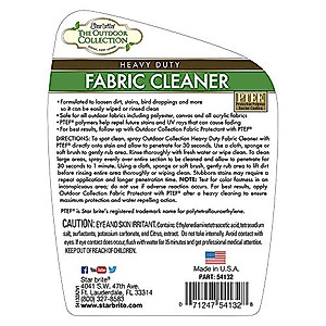 Star brite Outdoor Collection Heavy Duty Fabric Cleaner Spray for Backyard Patio Chairs, Couches, Cushions, Umbrellas, Awnings & More, 32 Ounces 054132