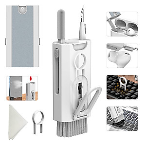 8 in 1 Electronic Cleaning kit - Keyboard Cleaner, Keyboard Cleaning Kit, Laptop Cleaner, Laptop Cleaning Kit, Electronic Cleaner Kit for Airpods Pro/Laptop/Phone(Give Away a Flannel Cloth) White