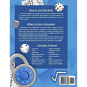 Pre-Algebra Skills: (Grades 6-8) Middle School Math Workbook (Prealgebra: Exponents, Roots, Ratios, Proportions, Negative Numbers, Coordinate Planes, ... & Statistics) – Ages 11-15 (With Answer Key)