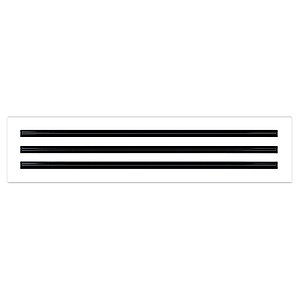 BUILDMART - 26x6 Modern AC Vent Cover - Decorative White Air Vent - Standard Linear Slot Diffuser - Register Grille for Ceiling, Walls & Floors - Texas
