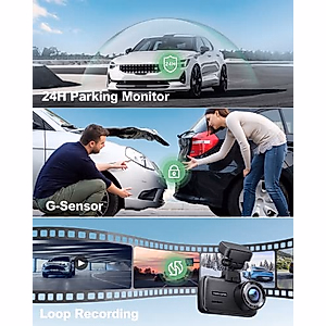 Yeecore D11 Dash Cam 4K, Built in WiFi GPS, Touch Screen Mini Car Camera Front, Sony Night Vision, Parking Monitor, Loop Recording G-Sensor, Dash Camera for Cars with Free App, HDR and Starvis Sensor