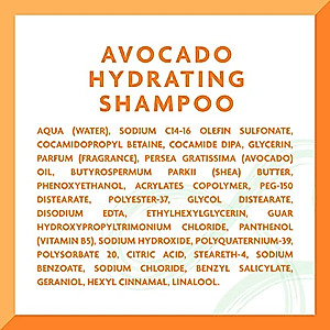 Cantu Avocado Hydrating Sulfate-Free Shampoo with Pure Shea Butter, 13.5 oz (Pack of 2) (Packaging May Vary)