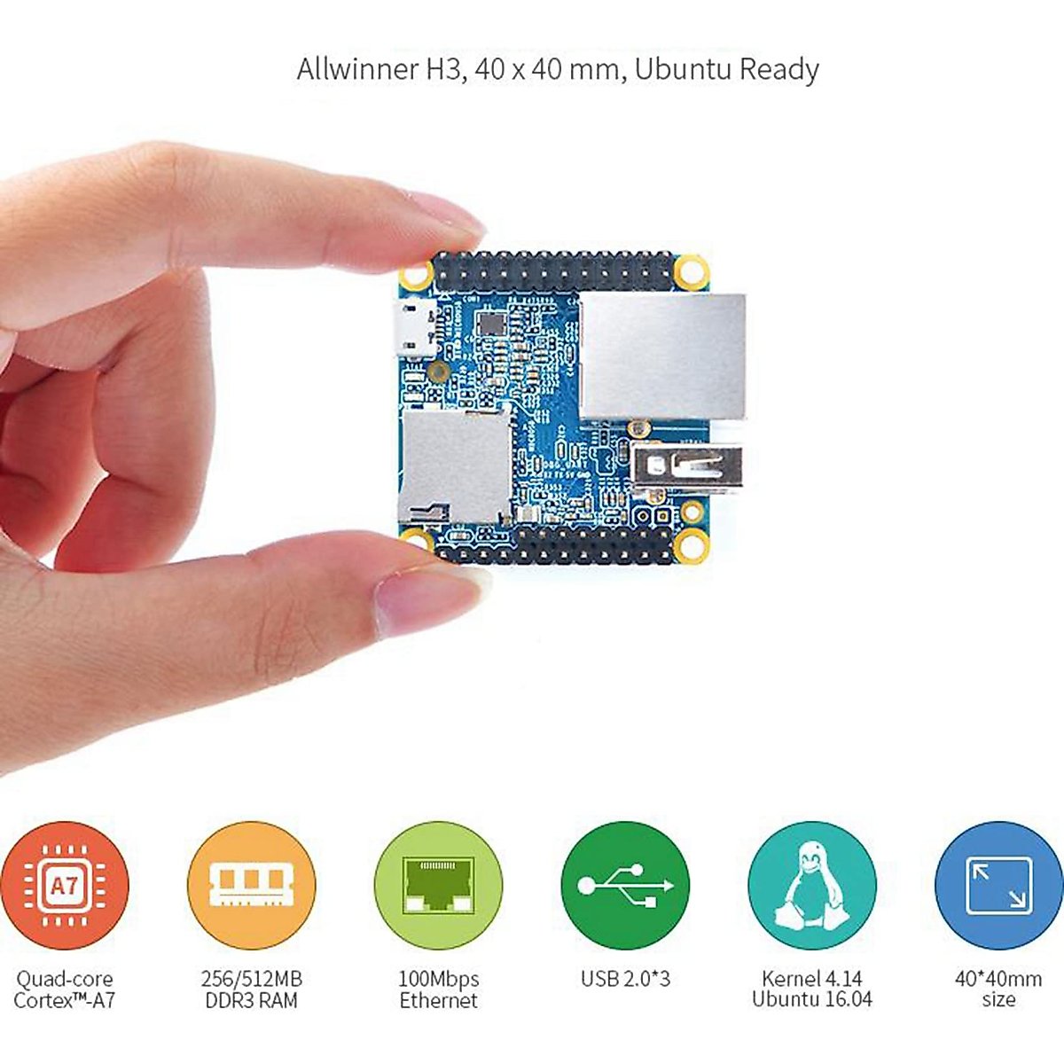 Frobea NanoPi OLED Display+Metal Case Kit H3 Development Board 512MB DDR3 RAM Openwrt Armbian