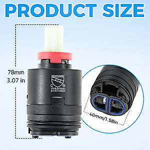 Mgoodoo N40HKC Shower Cartridge Replacement, 40mm Faucet Cartridge Replacement Fit for Tub/Shower Faucet System