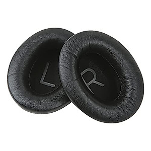 Earpads for Bose QuietComfort 45 QC45 QC35 ii QC35 Professional Headphones Ear Cushions Replacement Ear Pads Padding with Noise Cancelling Lambskin Leather Memory Foam Black
