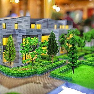 70pcs Mini Model Trees Model Train Scenery Mixed Miniature Trees Artificial Wargame Trees Model Railroad Scenery Diorama Supplies Scenery Landscape