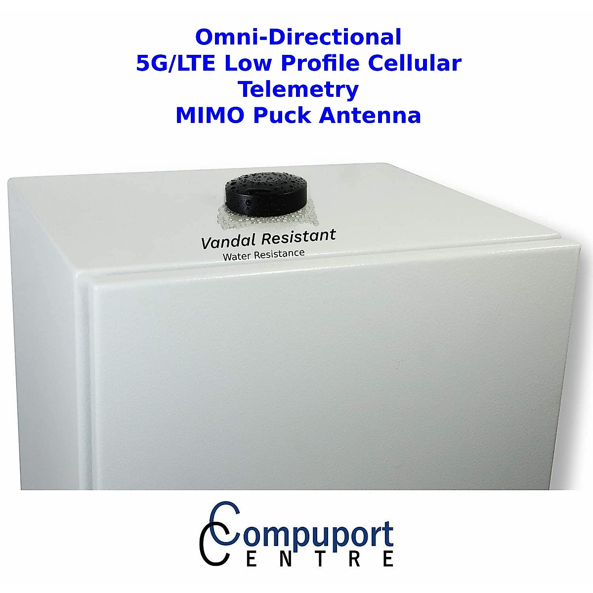 CompuPort 5G LTE Puck Antenna Omni-Directional high-gain MIMO Dual Diversity with SMA Male 15' Cables, Works with Sierra Airlink, Microhard, Digi, Teltonika, Cradlepoint and Any SMA 4G/5G Gateways.
