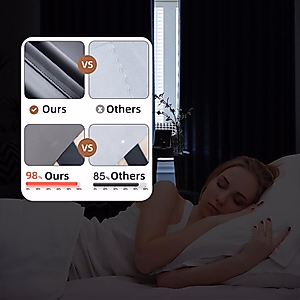 ROOMNEST Multifunctional Room Divider Curtain Totally Blackout Privacy Partition Drape Room Thermal Insulated Noise Reduced Suitable for Curtain Track&Rod System, 10 ft W x 9 ft H, Black, 1 Panel