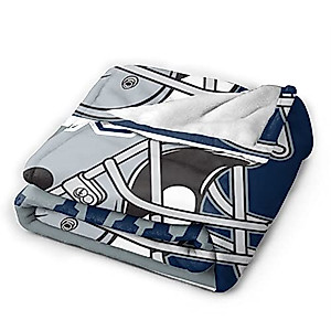 Cybepnk Custom Football Throw Blanket Personalized Decorative Print Couch Bed Tapestry for Memorial Football Team Gift Select Any Name & Any Number d.c,50inchx40inch60inchX50inch80inchX60inch(10388)