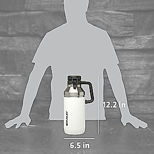 Stanley Go Growler, 64oz Stainless Steel Vacuum Insulated Beer Growler, Rugged Growler with Stainless Steel Interior, 24 Hours Cold and 4 Days Ice Retention