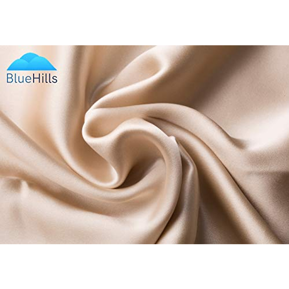 BlueHills Luxury Silk Pillowcase Gift Set - 100% Pure Mulberry Natural Soft Both Sides Silk Pillowcase 2 Pack for Hair and Skin & 1 Pure Silk Eye Mask Gift Box 3 Piece Set Light Bronze King Size K015