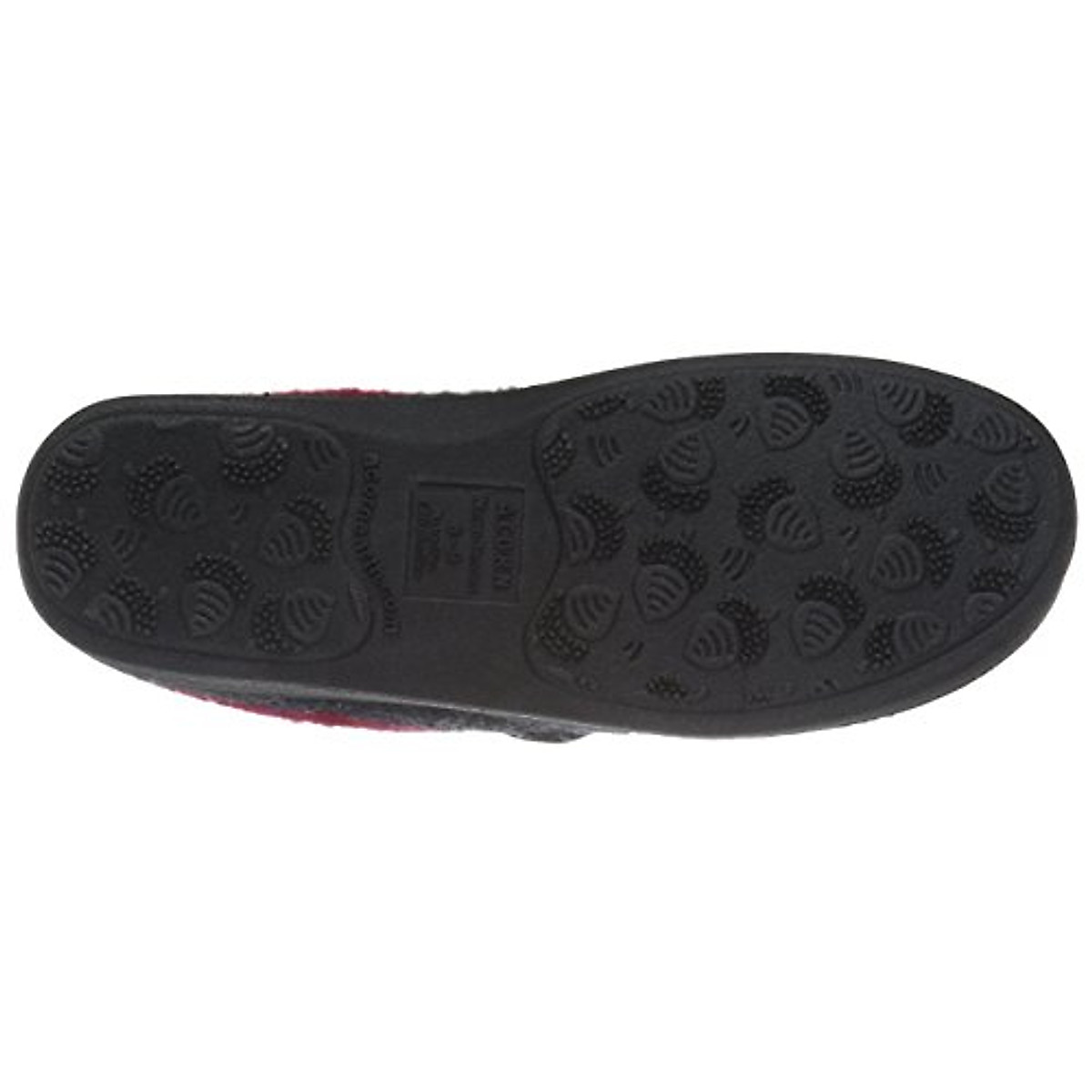 Acorn Women's Clog Slippers, Multi-Layer Memory Foam Footbed with Arch Support, Charcoal Button, 8-9