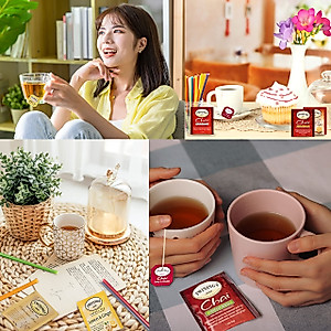 Tea Bunch Tea Variety Tea Bags 40 Tea Bags Individually Wrapped Herbal Tea Bags and Twinnings Black Tea Variety Pack Comes in 8 Types of Teas with 20 Honey Sticks 61.0 Count