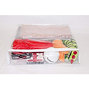 Clear Vinyl Zippered Storage Bags 15 x 18 x 3 Inch 5-Pack