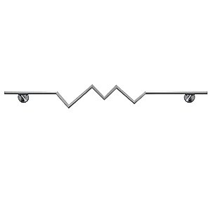 Clothing Store Clothes Rails,Wall Mounted Hanging Bar Rack,Industrial Pipe Style Garment Rail, Used for Retail Display Closet Storage Laundry Organizer/Silver / 120Cm