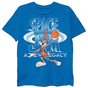space jam boys Jam: a New Legacy Tune Squad/Goon Squad Short Sleeve T-shirt - 4-20 T Shirt, Royal, 8 US