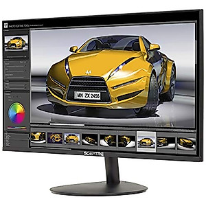 Sceptre 24" Frameless Ultra Thin 1080P LED Monitor Up to 75Hz HDMI VGA Speakers, Freesync Compatible Machine Black 2020 (E248W-1920RS)
