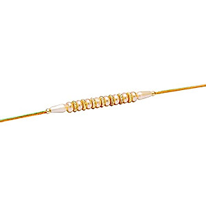 AVN GROUP Set Of 2 Rakhi for Brother/ Bhaiya Gold Plated Rakhi for Brother || Colorful Beads Rakhi Bracelets | Rakhi for 12 X 0.5 inch X 0.5 inch