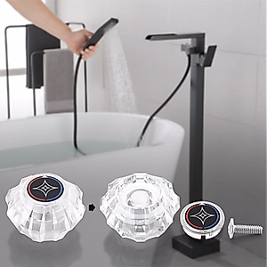 LavishStream Shower Knob Replacement for Price Pfister Shower Handle 940-240 One-Handle Tub Kit Clear Acrylic