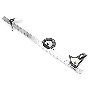 Combination Square 600mm Metal Adjustable Combination Square Right Angle Ruler Engineer Measuring Tool with Square Head