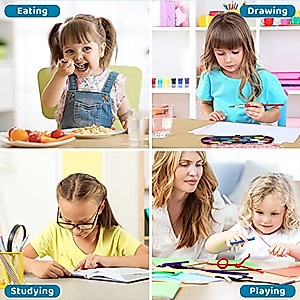 AuAg 47.2‘’ Kid Table and 4/6 Chairs Set, Height Adjustable Toddler Study Table&Chair Set for Age 2-10, Multi-Activity Art Table W/Graffiti&Scrubtable Desktop, for Daycare, Classroom, Home