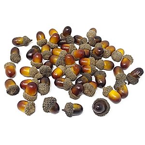 Honbay 50PCS Lifelike Artificial Acorn Fake Nutty Craft Acorns with Acorn Cap Simulation Fruit Props for Vase Filler, Home House Autumn Favor, Thanksgiving Day Christmas and Wedding Decoration