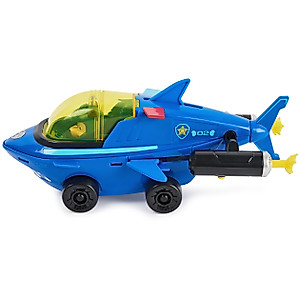 Paw Patrol Aqua Pups, Chase Transforming Shark Vehicle with Collectible Action Figure, Kids Toys for Ages 3 and up