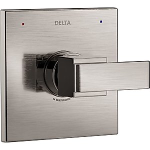 Delta Faucet Ara 14 Series Single-Function Shower Handle Valve Trim Kit, Stainless T14067-SS (Valve Not Included)