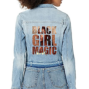 Black Women Iron On Patches for Clothing T-Shirts Heat Press Decals Design Washable Iron On Sticker 6PCS Decoration Applique