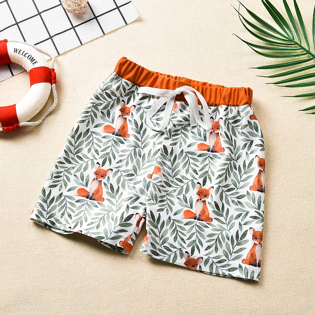 Baby Swim Trunks, Toddler Infant Swimsuit Bathing Suit Beach Swimming Shorts (Fox, 12-18 Months)
