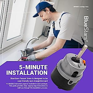 BlueStars RP50587 Cartridge Valve - Fit Delta Faucets Kitchen and Kitchen Faucet Repair Kit - Replacement for Single Handle Valve Cartridge RP50587