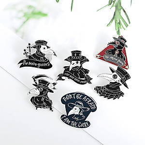 Plague Doctor Bulk Enamel Pins Set Anime Pins for Backpacks Aesthetic Gothic Punk Pins for Jackets Hats Clothes