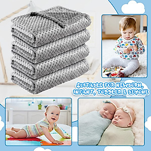 Kenning 4 Pcs Baby Fuzzy Blanket for Boys and Girl Warm Throw Blanket Soft Fleece Toddler Blanket Thermal Receiving Blankets