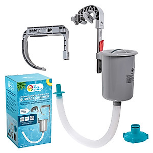 U.S. Pool Supply Premium Above Ground Pool Surface Skimmer, Wall Mount - Cleans Automatically, Attach to Inflatable Collars, Tubular & Metal Frame Pool Structures, Skim Debris Pool Maintenance Cleaner