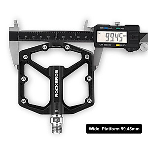 ROCKBROS Mountain Bike/MTB Pedals Bicycle Flat Pedals Aluminum 9/16" Sealed Bearing Lightweight Platform for Road Mountain BMX MTB Bike