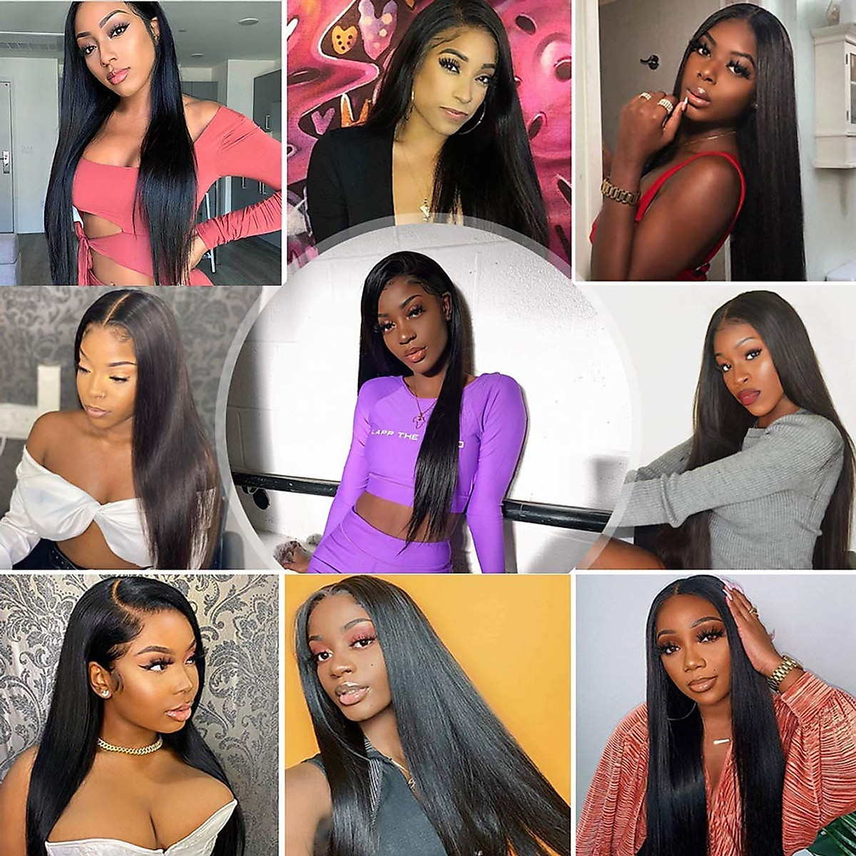 SUNKASA 4x4 Straight Lace Closure Wigs human hair HD Lace Front Wigs Human Hair Pre Plucked with Baby Hair 180 Density 22inch