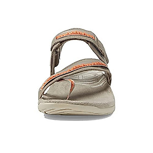Merrell Terran 3 Cush Convert Post Women Sandals, Nubuck Leather Upper and Adjustable Hook-Loop Closure Moon/Clay 11 M