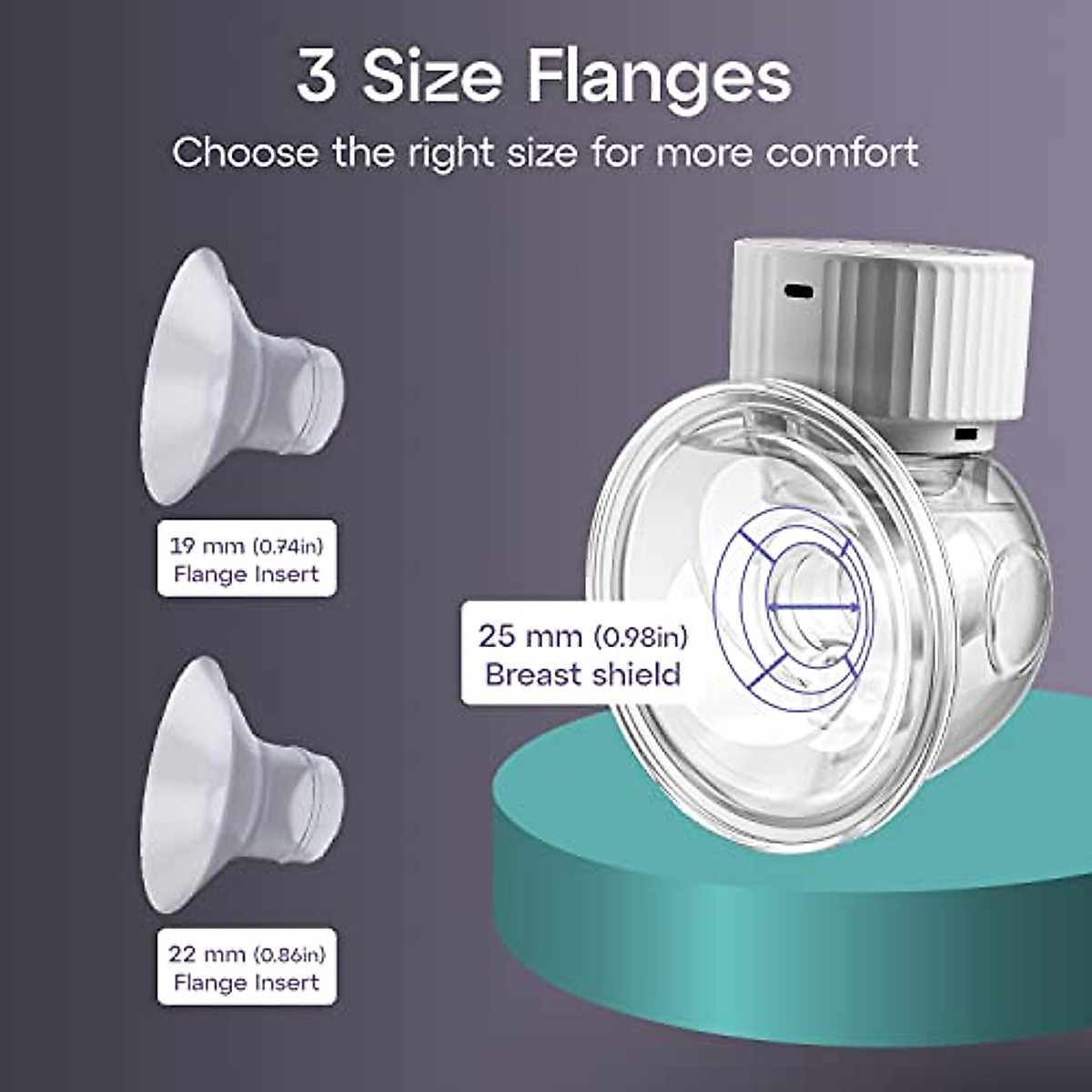 KidzPros Wearable Breast Pump, Hands Free Breast Pump, Portable Electric Breast Pump, 3 Modes & 9 Levels, LCD Touch Screen Display, Wearable Milk Extractor, BPA Free Breastfeeding (1pc)