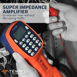 Tempo Communications TM-700 Butt Set/Lineman Telephone Test Set with LCD Display - Professional Grade (Latest Model)