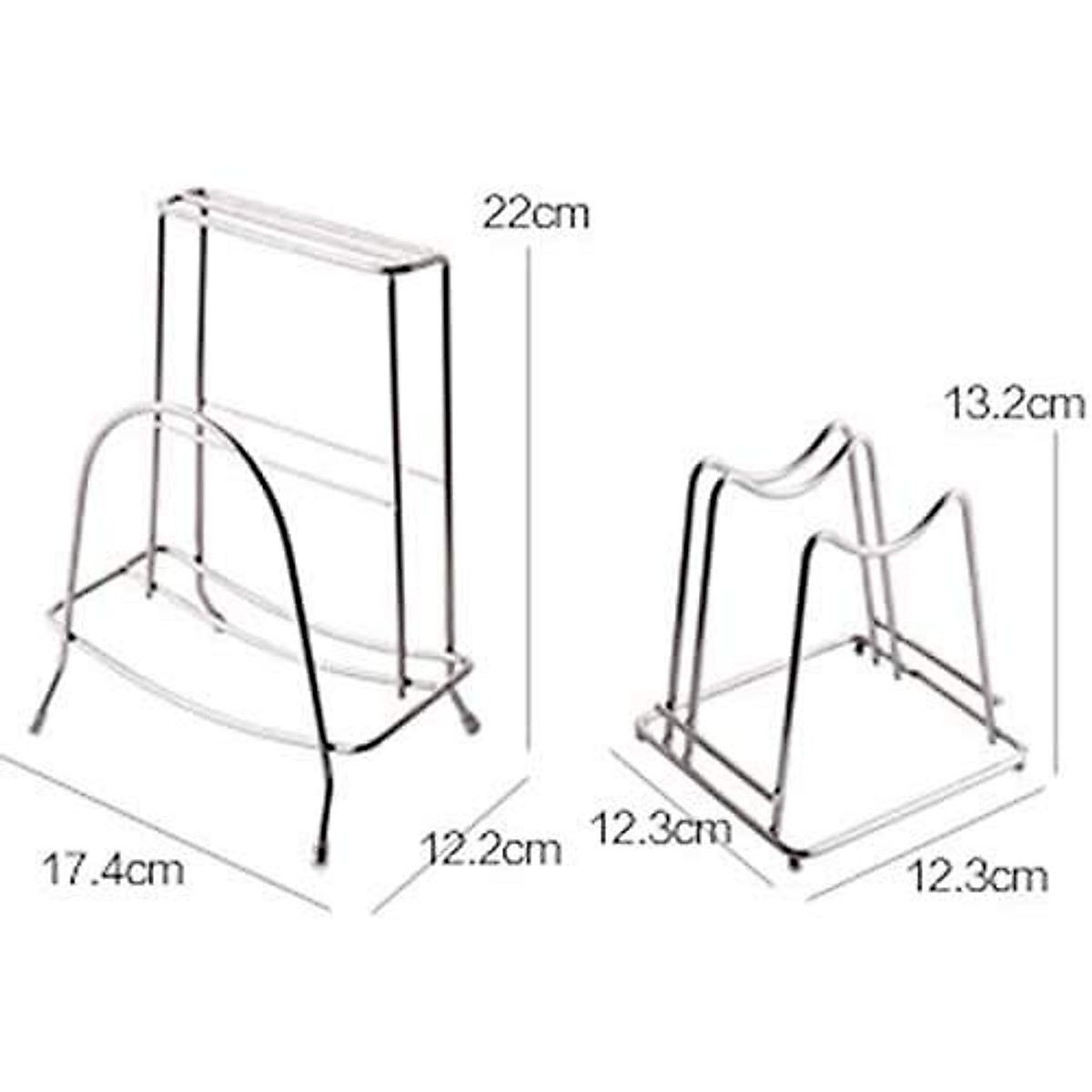 Double Layer Gadgets Stainless Steel Pan Pot Cover Lid Rack Stand Spoon Holder Cabinet Storage Cookware Organizer (Size : B)