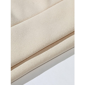 SHENHE Men's Letter Print Casual Long Sleeve Drawstring Pullover Hoodie Sweatshirt Apricot L