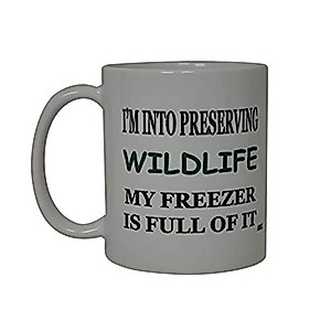 Funny Hunting Coffee Mug Preserving Wildlife Novelty Cup Great Gift For Men Hunter Fishing Hunting