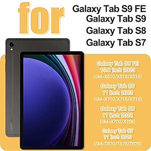 BRAECNstock Kids Case for Samsung Galaxy Tab S9 FE/ S9/ S8/ S7 5G 10.9"/ 11" Shockproof Protective with Pencil Holder, [360° Rotating Hand Strap & Stand], Shoulder Strap, Colorful Pink