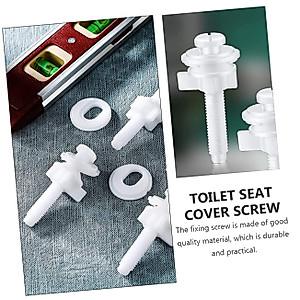 4pcs Toilet Screw Toilet Seat Accessory Toilet Seat Lid Fixing Screw Toilet Seat Cover Fixing Screw Toilet Seat Lid Screw Replacement Toilet Cover Screw Replacement