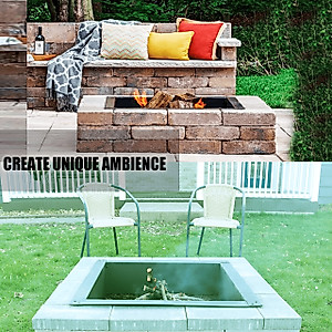 Square Fire Pit Ring/Insert, Fire Pit Liner, Outdoor Heavy Duty 2.0mm Steel, 25 Inch Inside Diameter, 29 Inch Outside Diameter